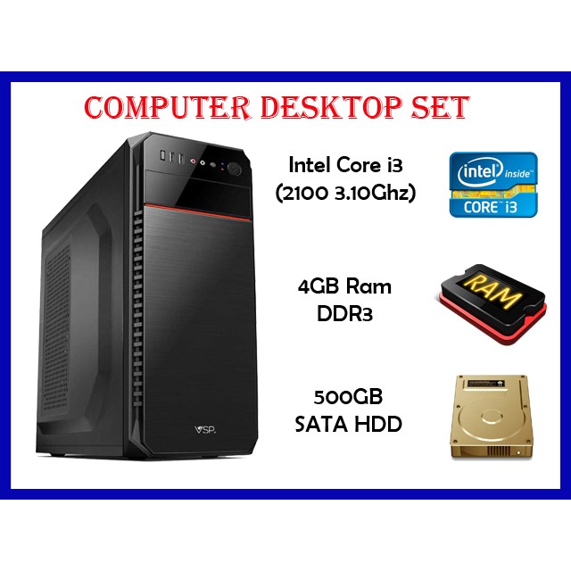 Computer Set Intel Core i3 (2nd Gen) + 4GB Ram + 500GB HDD + Bnew ...