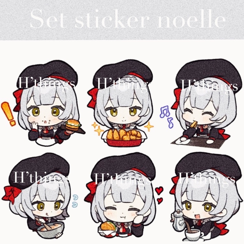 Mua Set nhãn dán sticker nhân vật Noelle Genshin impact giá rẻ nhất ...