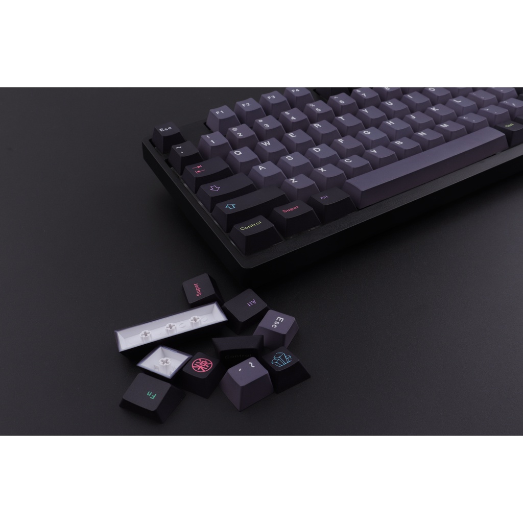 GMK Dracula MODULE Keycaps, 129 Phím Keycaps Cherry Profile DYE-SUB Cá ...