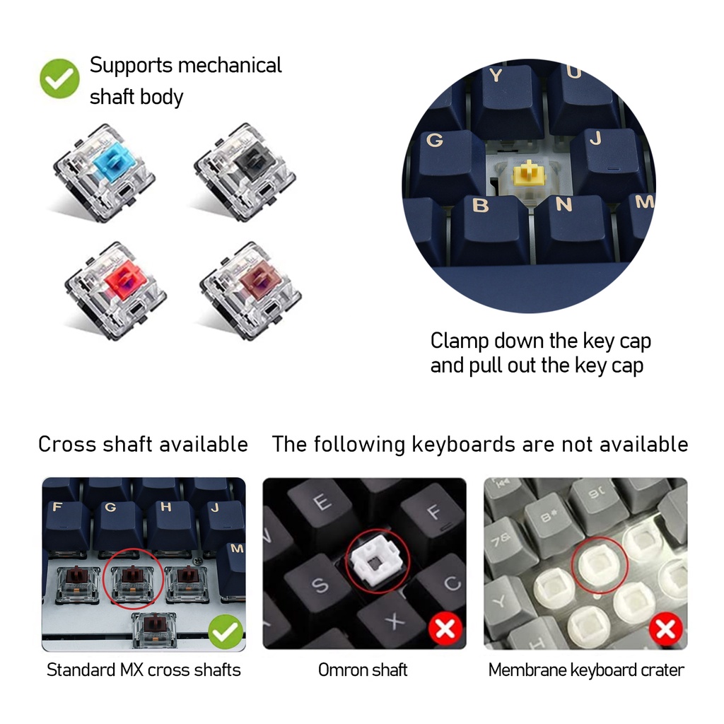 GMK Stargazing Keycaps, 129 Phím PBT Keycaps Cherry Profile DYE-SUB Cá ...