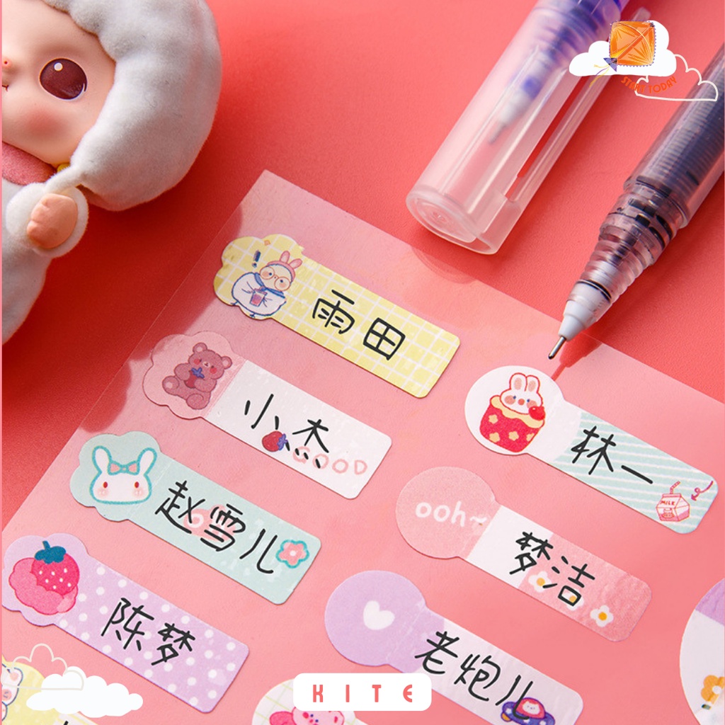 Mua Name Tag - Bộ hình dán sticker viết tên dán lên đồ dùng học tập cho ...