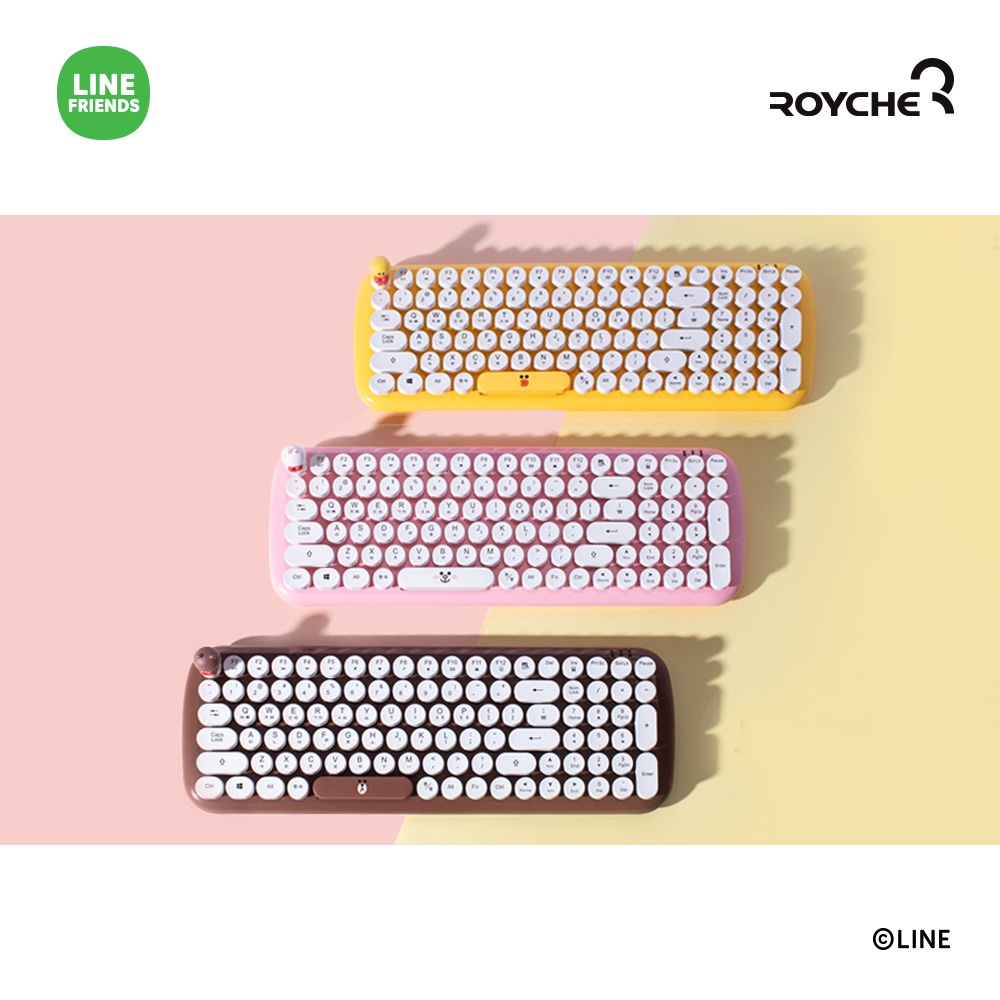 Mua LINE FRIENDS OFFICIAL Wireless Retro Keyboard giá rẻ nhất | TecKi.Vn