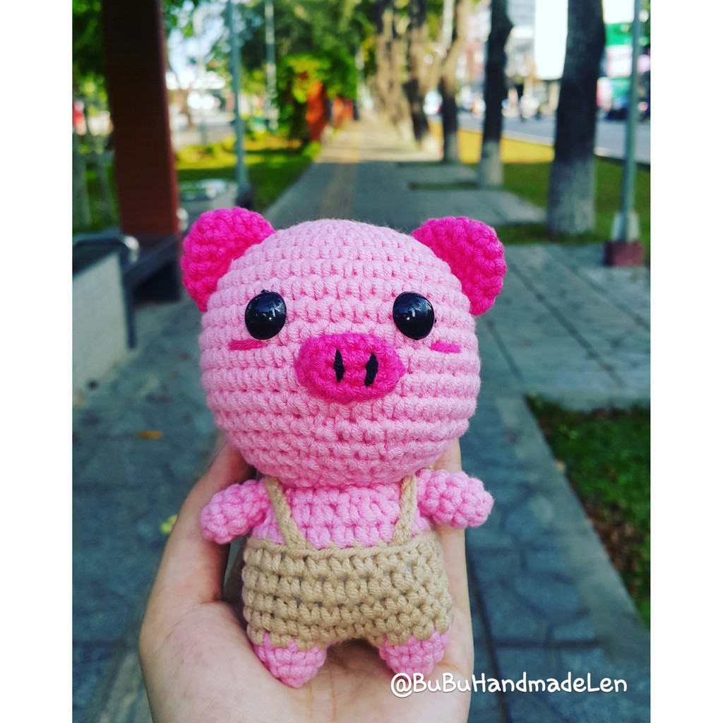 Móc Khóa Heo Kute Len – Thú Len Handmade – Đồ chơi trẻ em