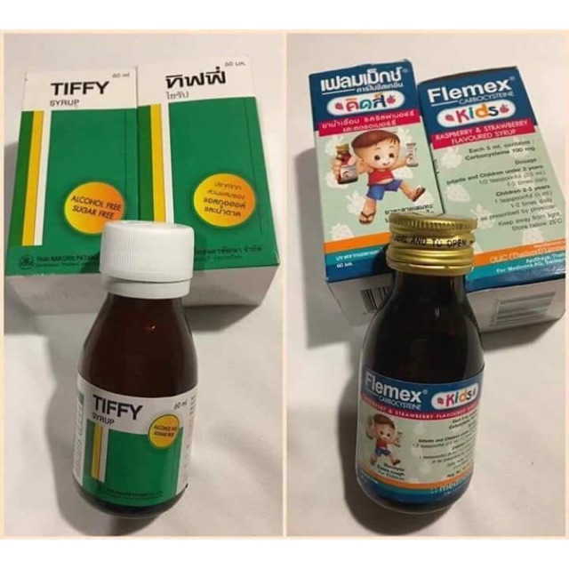 Thuốc ho Flemex kids và siro Tiffy - thailand | Shopee Việt Nam