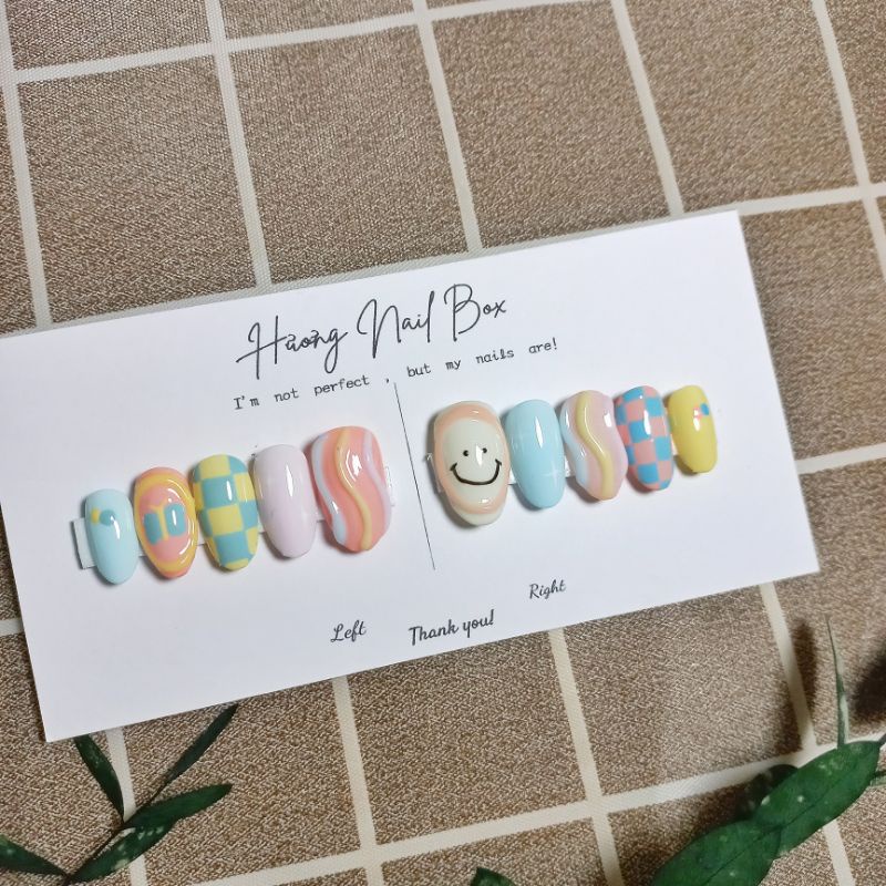 [ NAIL BOX ] Mẫu nail box dễ thương thiết kế theo form móng up ( ib ...