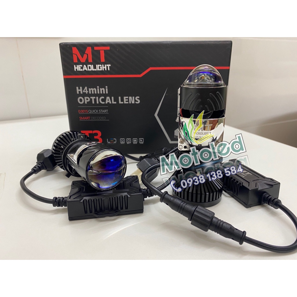 Mua Đèn led bi cầu mini T3 Pro nâng cấp chân H4 12V-24V cho ôtô, xe máy ...