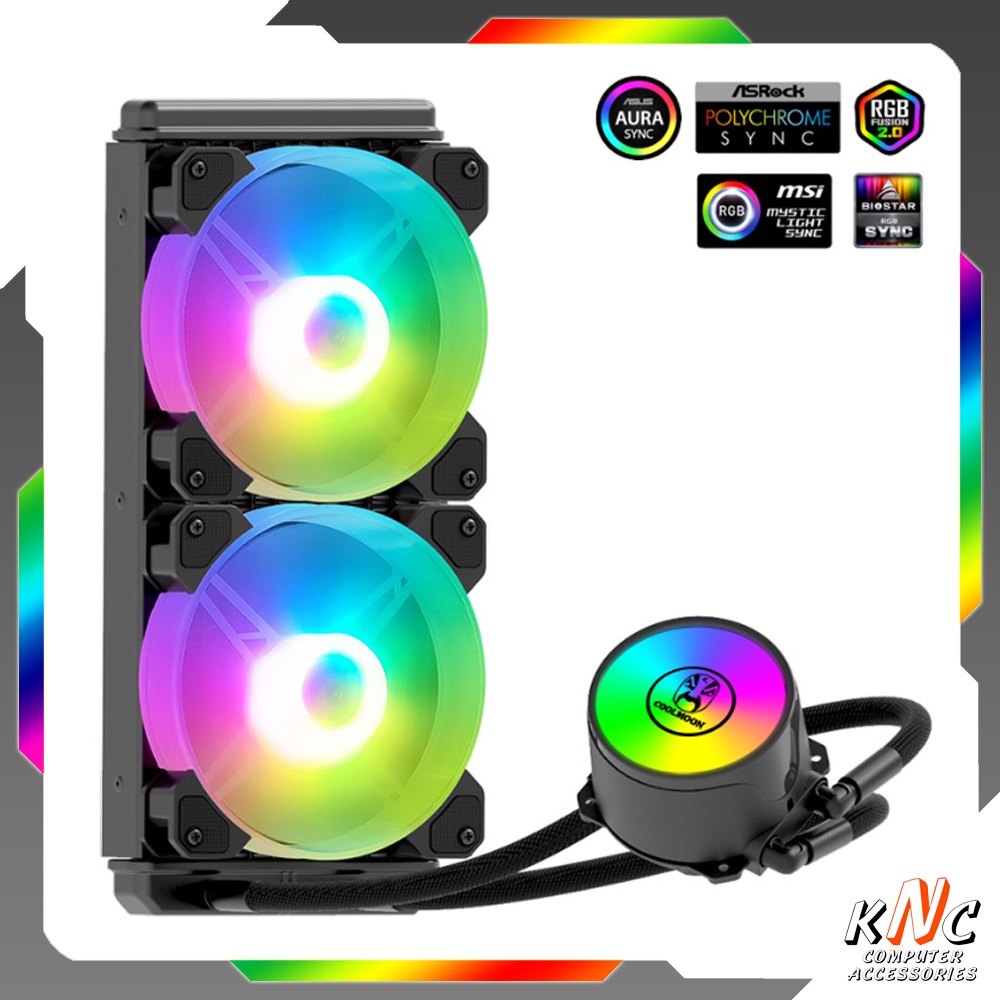 Mua Tản Nhiệt Nước CPU AiO Coolmoon 240mm Led 5v ARGB Đồng Bộ Màu ...