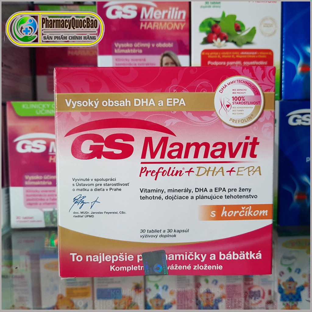 GS Mamavit Prefolin + DHA + EPA ☘ Bổ sung vitamin tổng hợp cho phụ nữ ...