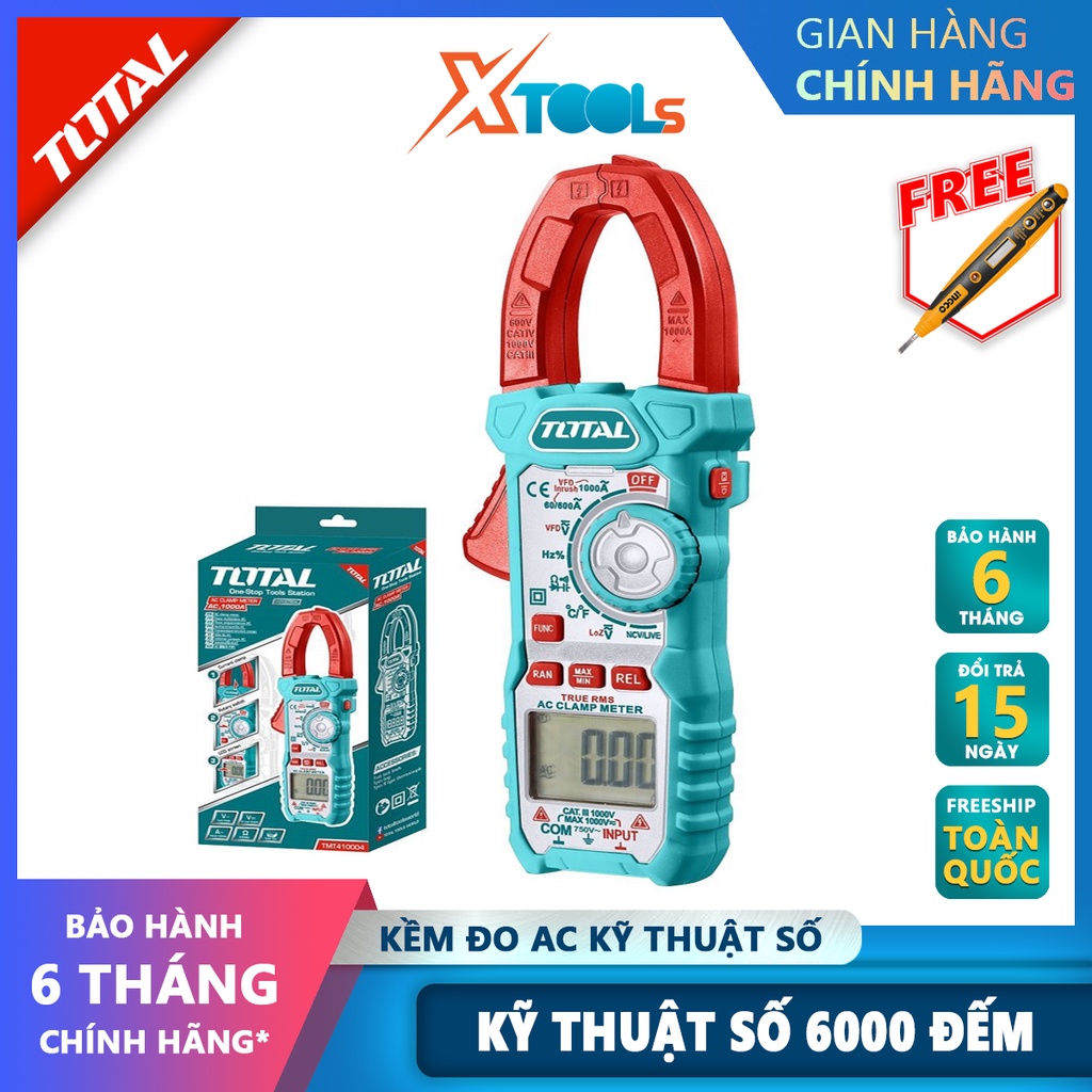 Mua Ampe kìm TOTAL TMT410004 kềm đo AC kỹ thuật số Dòng điện AC 60A ...