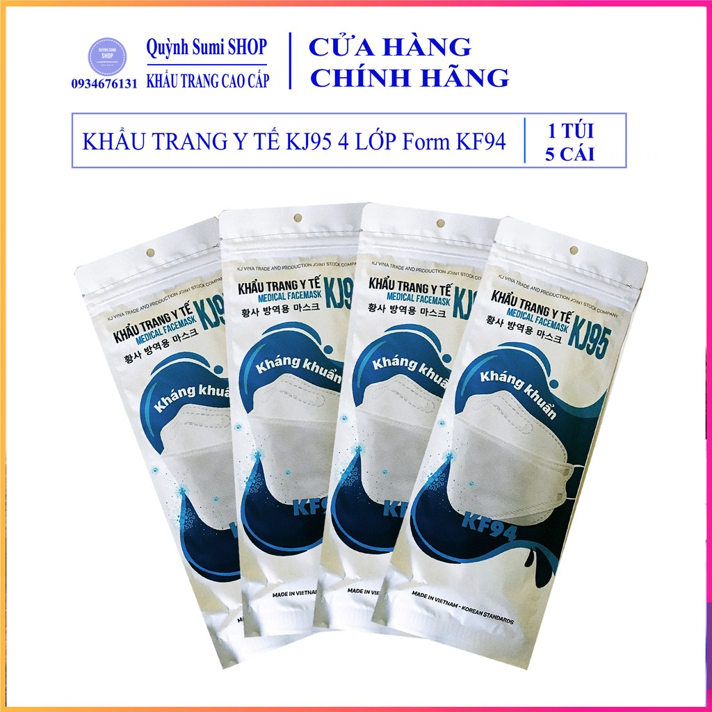 Khẩu Trang 3D Mask Form KF94 4 Lớp Kháng Khuẩn KJ95 Medical Facemask ...