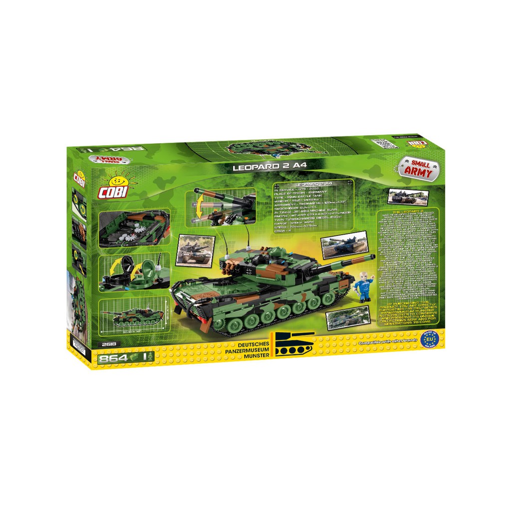 Đồ chơi lắp ráp Lego xe bánh xích - xe tăng - Tank Leopard 2 A4 COBI ...