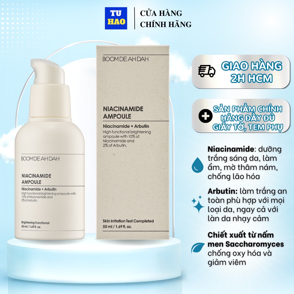 Serum Dưỡng Trắng Boom De Ah Dah Niacinamide 10 Arbutin 2 Ampoule