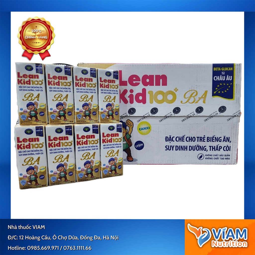 Thùng sữa bột pha sẵn Lean Kid 100 BA 180ml | Shopee Việt Nam