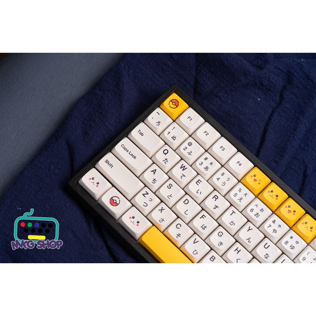 Mua Keycap XDA Pikachu white, nhựa PBT in nhiệt dyesub, 138 nút bàn ...