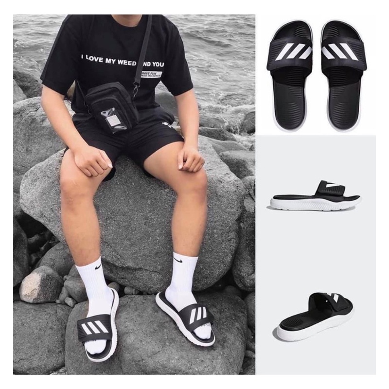 Mua Dép Adidas ALPHABOUNCE BASKETBALL SLIDE Nam Hàng Xuất Dư- Full Box ...