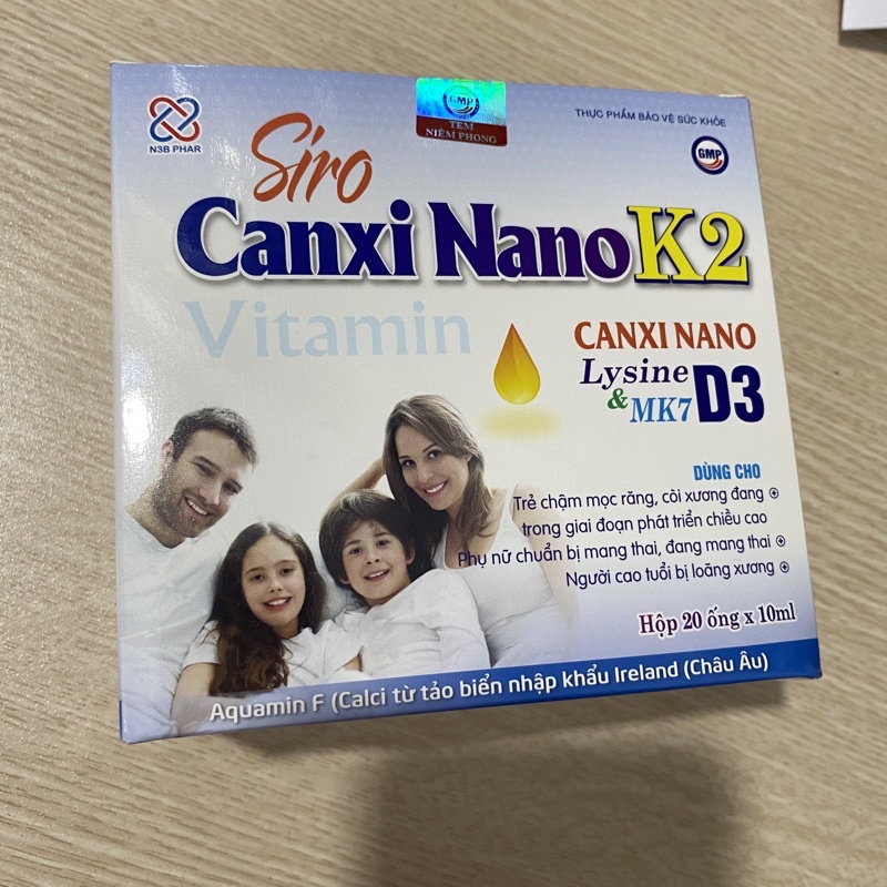 Mua Hộp 20 ống -Canxi hữu cơ - canxi ống cho trẻ từ 0 tháng tuổi bổ sung Vitamin D3 K2 MK7 -Siro ...