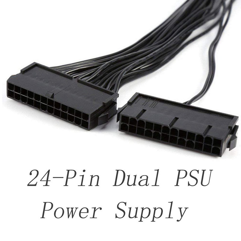 Set 10 dây cáp chuyển đổi nguồn điện 24Pin Dual PSU ATX với 2 pin 8 pin ...