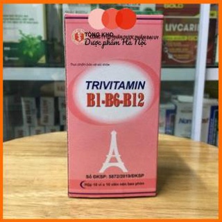 Trivitamin 3B hộp 100 viên nén - Bổ sung vitamin B1- B6 - B12 mẫu mới 2022 V28 | Shopee Việt Nam