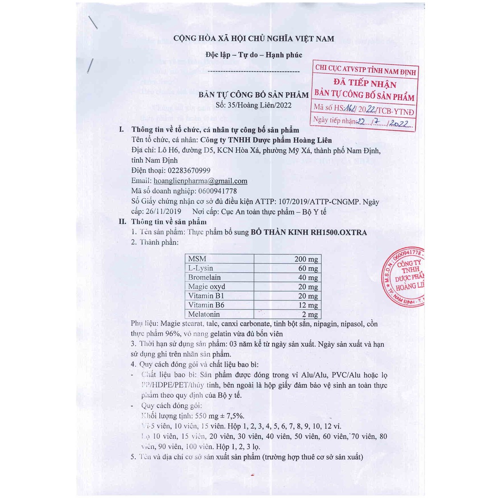 Viên Uống Bổ Thần Kinh RH 15000Xtra Bổ Sung Vitamin B1,B6, B12 Và Magie ...