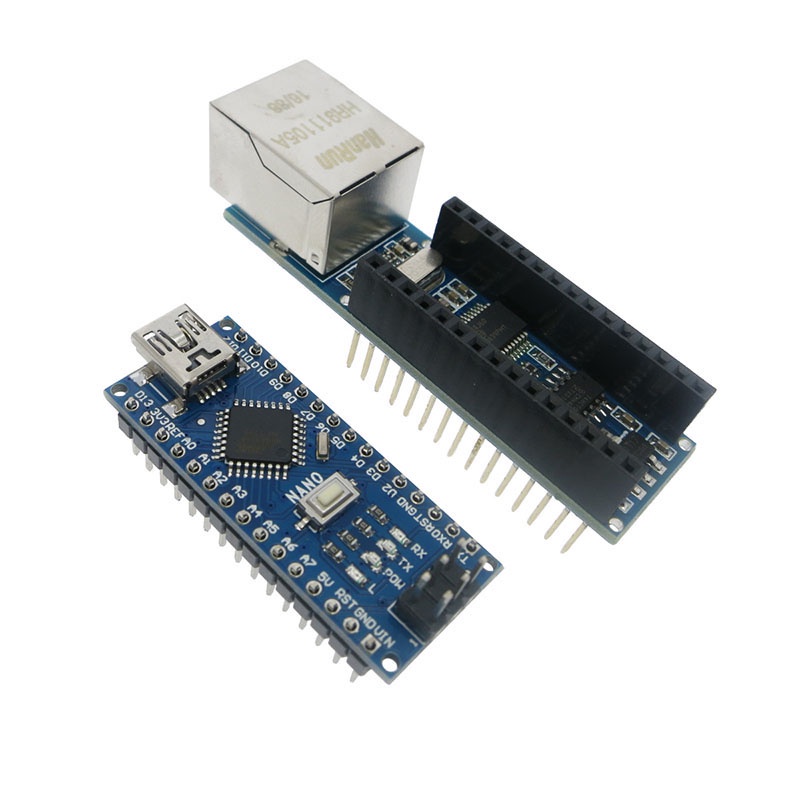 1 bảng mạch mạng Ethernet Shield V1.0 ENC28J60 + 1 mô đun chuyển đổi ...