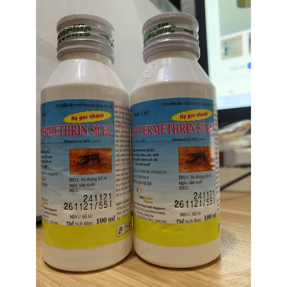 Mua Thuôc Muỗi Map Permethrin 50EC Chai 100ml hàng chuẩn Diệt Trừ hữu ...