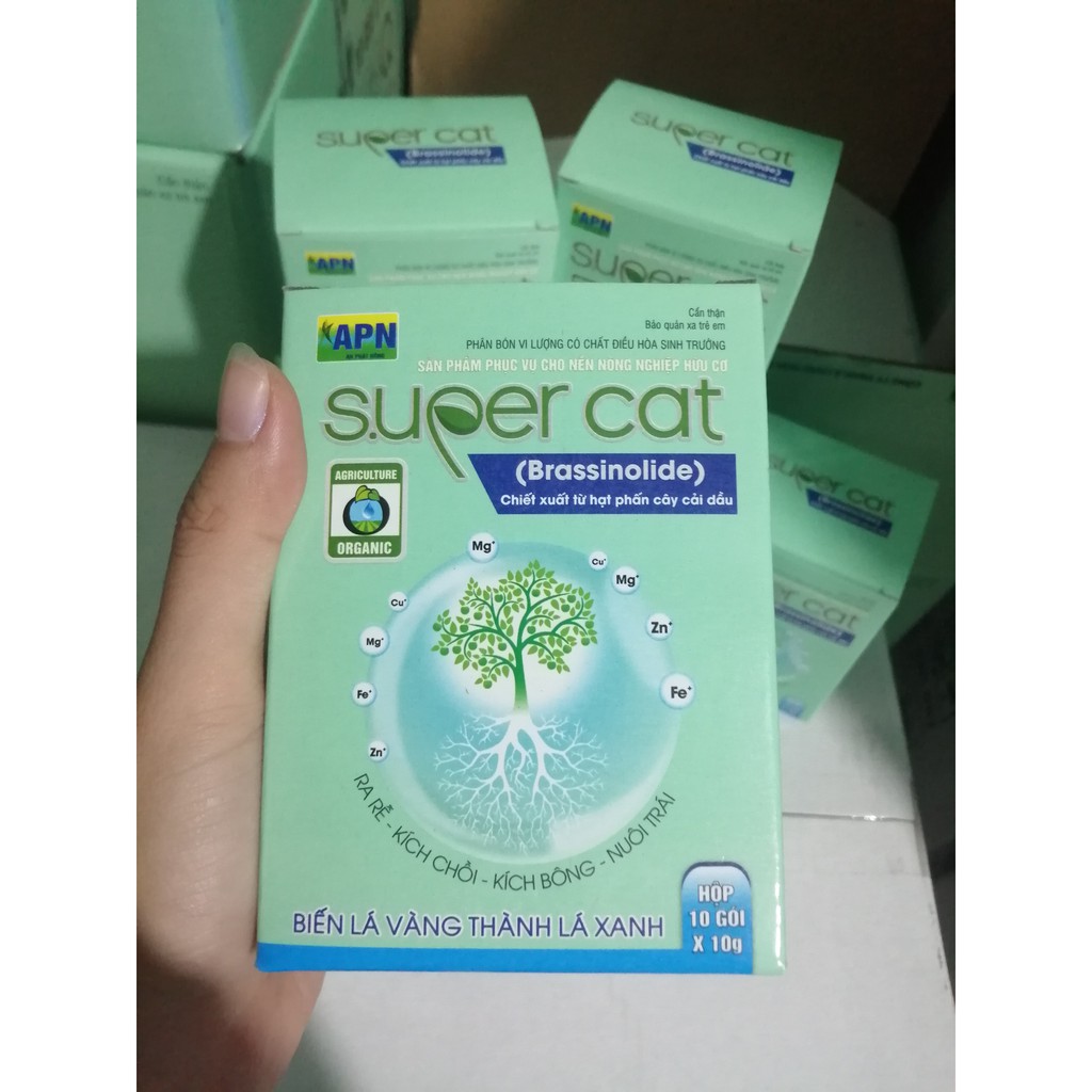 Mua SUPER CAT (hộp 10 gói 100g) kích rễ, đẻ nhánh, đâm tược, nuôi trái ...