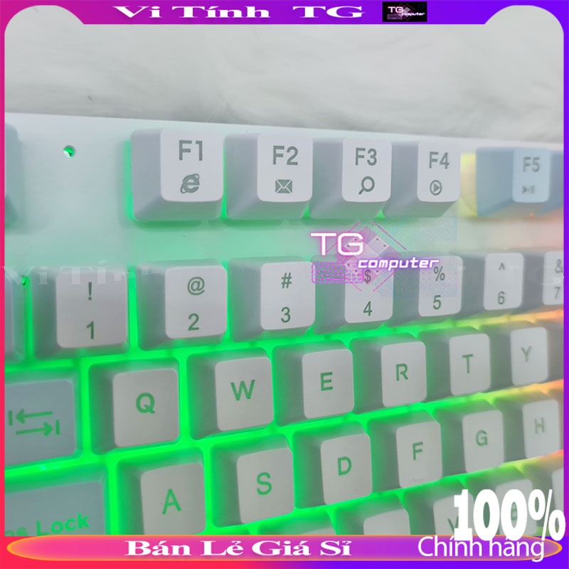 Mua Bàn phím giả cơ giá rẻ có led - Ban phím có nhiều màu hồng trắng ...