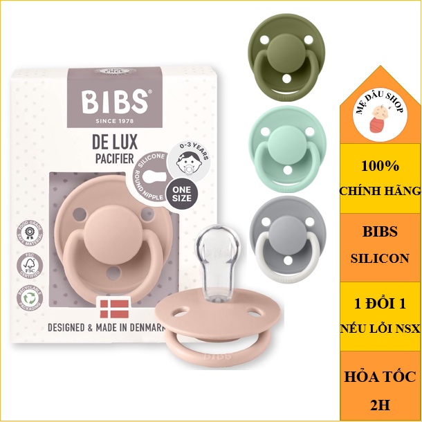 Ti giả BIBS De Lux Silicon 2022 Đan Mạch cho bé từ 0 - 3 tuổi chính ...