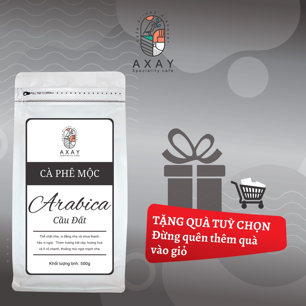 Cà phê Axay Arabica Cầu Đất mộc 500G | Shopee Việt Nam