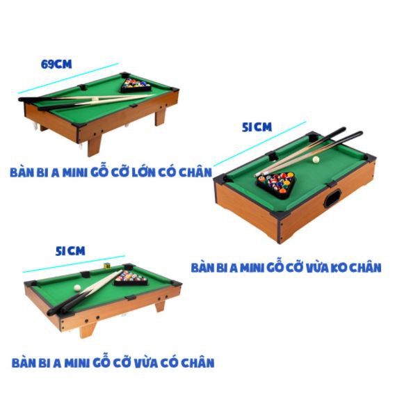 Mua Bida Mini bằng Gỗ - Mặt bàn Vải Nỉ - 15 bi đánh số + 2 Gậy + 1 Tẩy ...