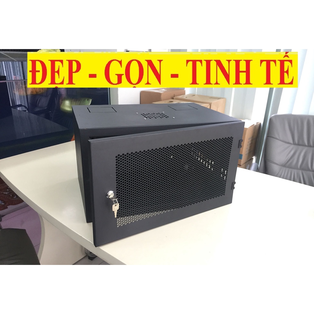 Tủ rack 4U sâu 400 treo tường - Tủ mạng 4U sâu 400,treo tường,màu trắng ...