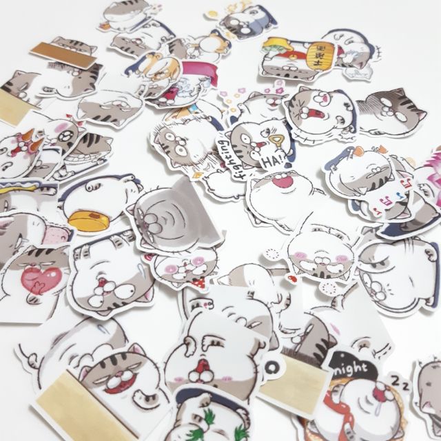 Sticker mèo béo zalo dán trang trí planner, scrapbook,... size nhỏ 3 ...