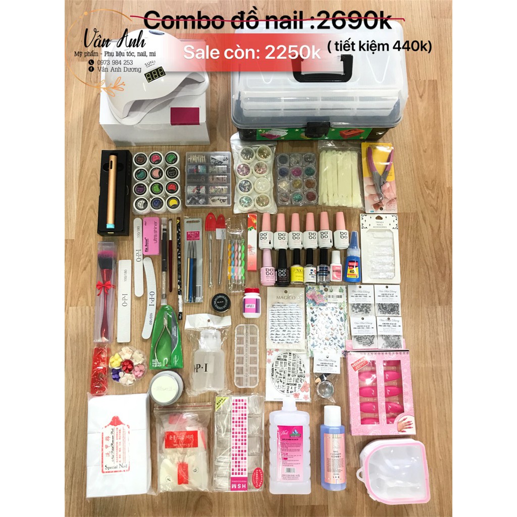 Combo Đồ Nail Đầy Đủ Cho Người Mới Học ( Tặng Kèm Khăn Nail và Phụ Kiện ...