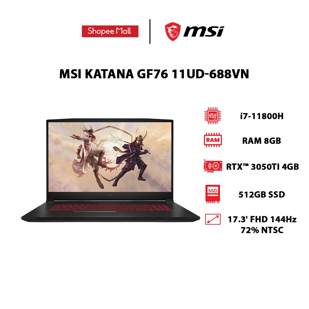 Laptop MSI Katana GF76 11UE-446VN (i7-11800H | 16GB | 512GB | GeForce ...