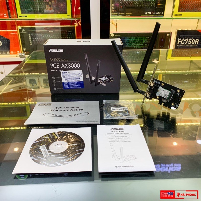 Mua Card mạng WiFi 6 Asus PCE-AX3000 chuẩn AX3000 giá rẻ nhất | TecKi.Vn