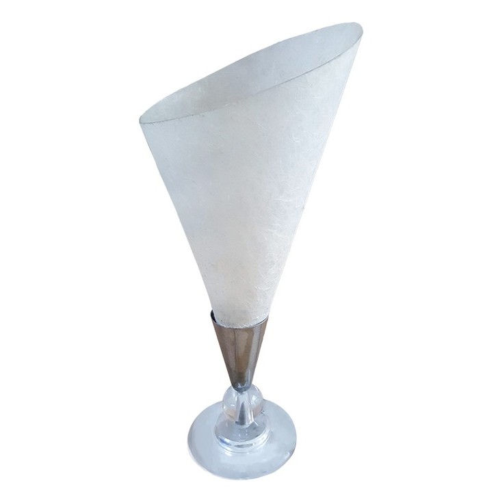 (LS-BT020) Đèn Bàn Nón Chóa Đèn Nhựa PMMA Acrylic Trắng (White Cone ...