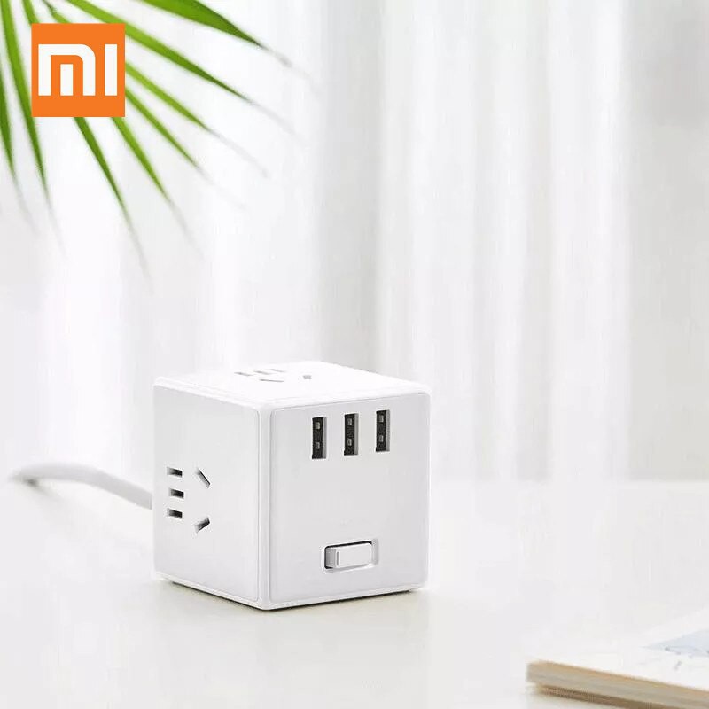 Mua Ổ cắm điện xiaomi mijia rubik kèm 3 cổng sạc usb 18w nhanh - Ổ cắm ...