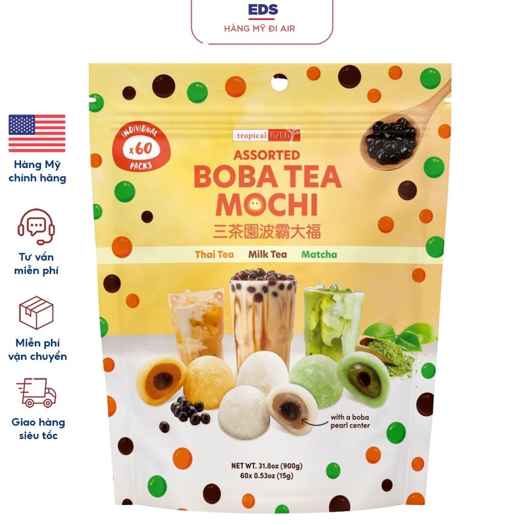 Mua Bánh mochi trà sữa trân châu Assorted Boba Tea Mochi date 6/2023 ...