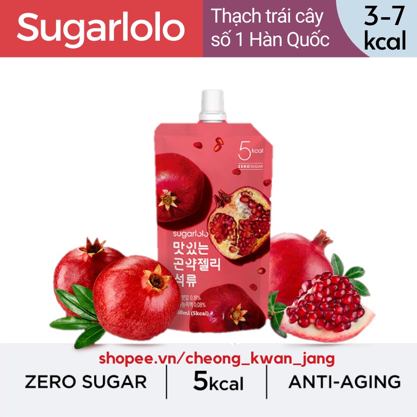 [SUGARLOLO] Thạch lựu trái cây Konjac Jelly Hàn Quốc | Shopee Việt Nam