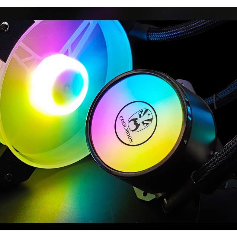 Tản Nhiệt Nước CPU AiO Coolmoon 240mm Led 5v ARGB Đồng Bộ Màu Mainboard ...