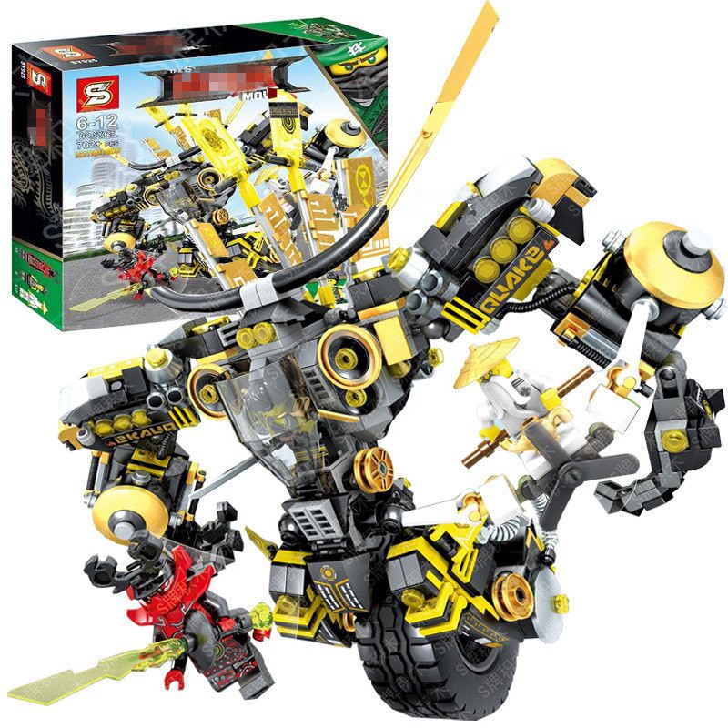 Lego lắp ráp xếp hình mô hình Robot 1 bánh xe của Cole Ninjago Movie ...