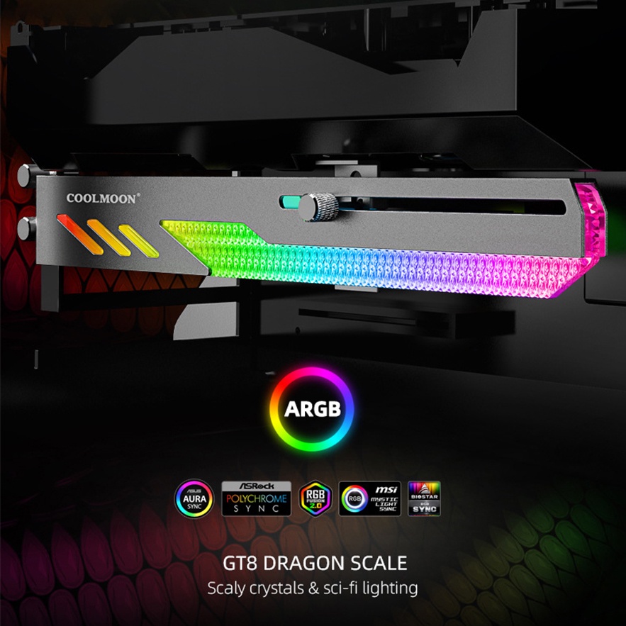 Mua Giá Đỡ VGA 28cm ROG / Aorus RGB - Đồng Bộ HUB Coolmoon / Auto giá ...