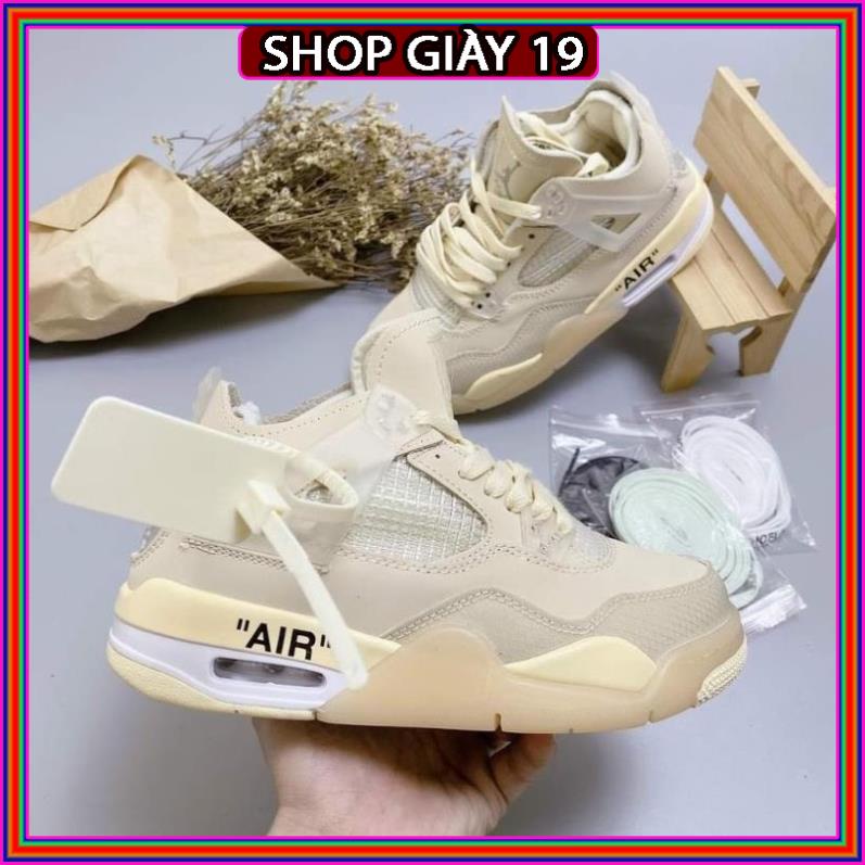 Mua Giày air Jordan 4 retro off white sail , Giày sneaker JD4 high màu ...