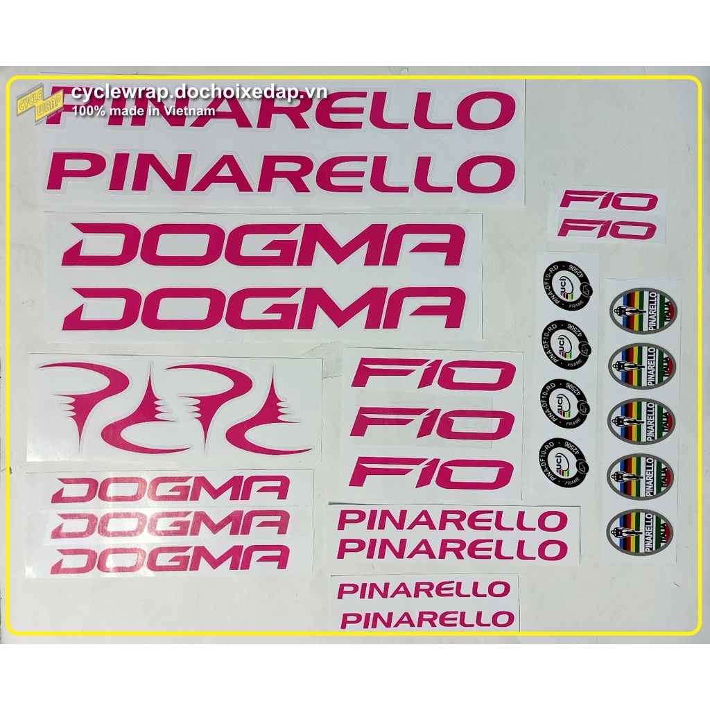 Mua Tem decal dán sườn xe đạp đua đường trường PINARELLO DOGMA F10 ...