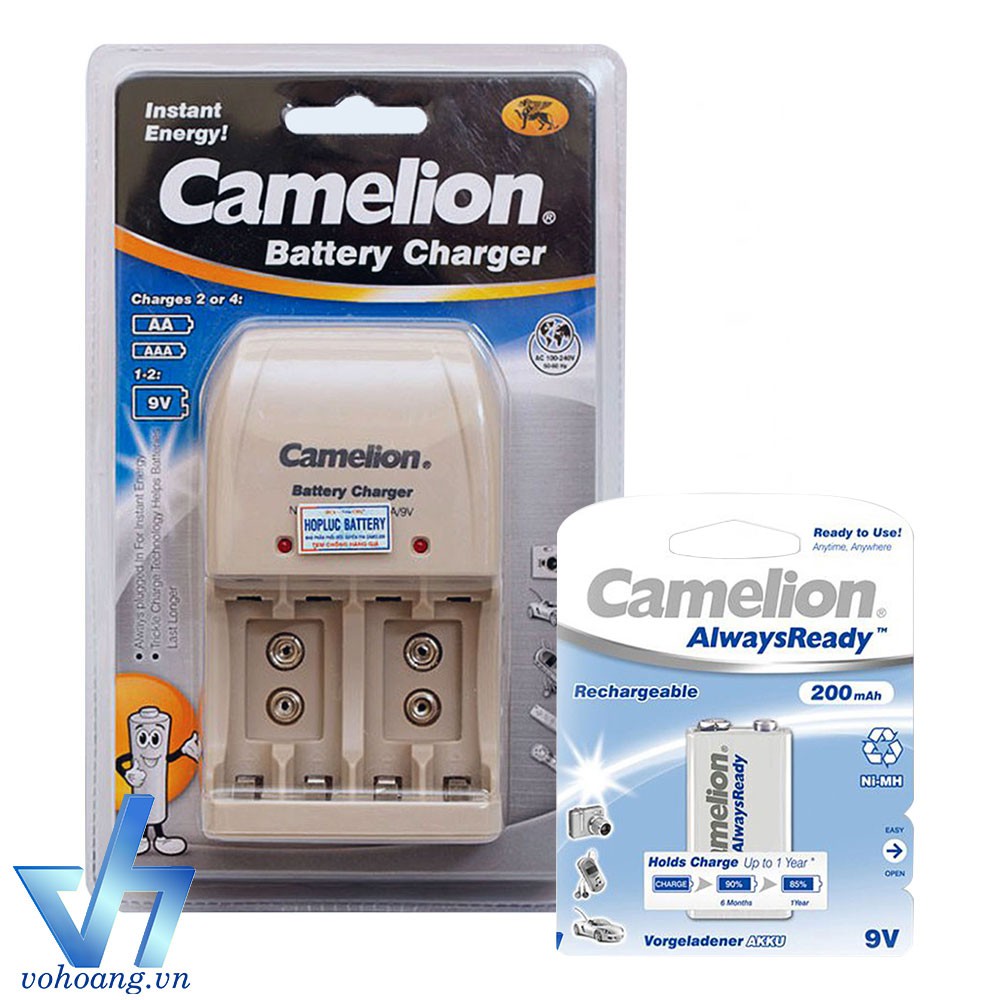 Bộ sạc pin Camelion 0904 kèm 1 pin sạc Camelion 9V | Shopee Việt Nam
