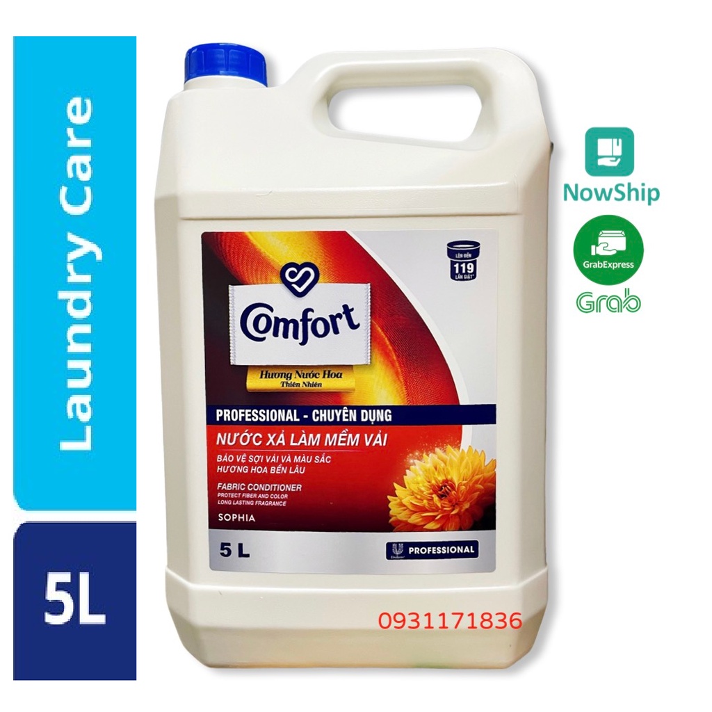 Mua COMFORT Nước Xả Vải Hương Nước Hoa Thiên Nhiên Sophia Vàng 5l 5 lít ...