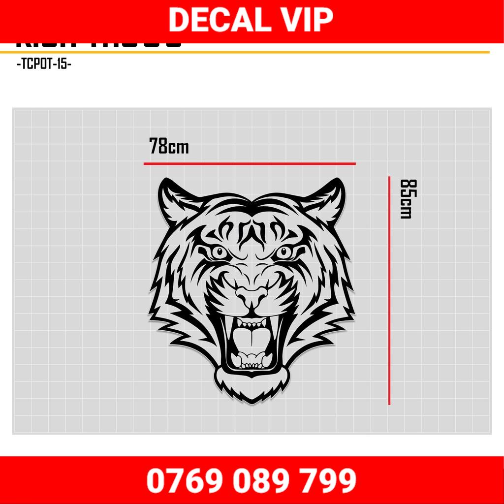 Mua Tem Dán Nắp Capo Xe Hơi Thiết Kế Con Hổ | TCPOT-15 | Decal Decan ...