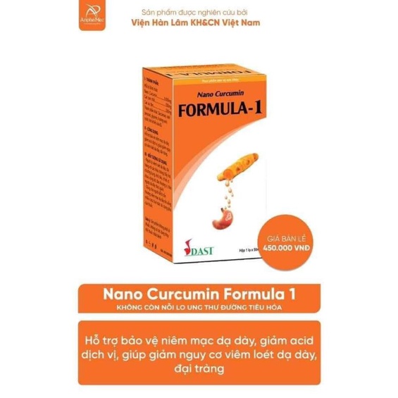 Mua Nano curcumin FORMULA - 1 - HỖ TRỢ ĐIỀU TRỊ VIÊM LOÉT DẠ DÀY giá rẻ ...