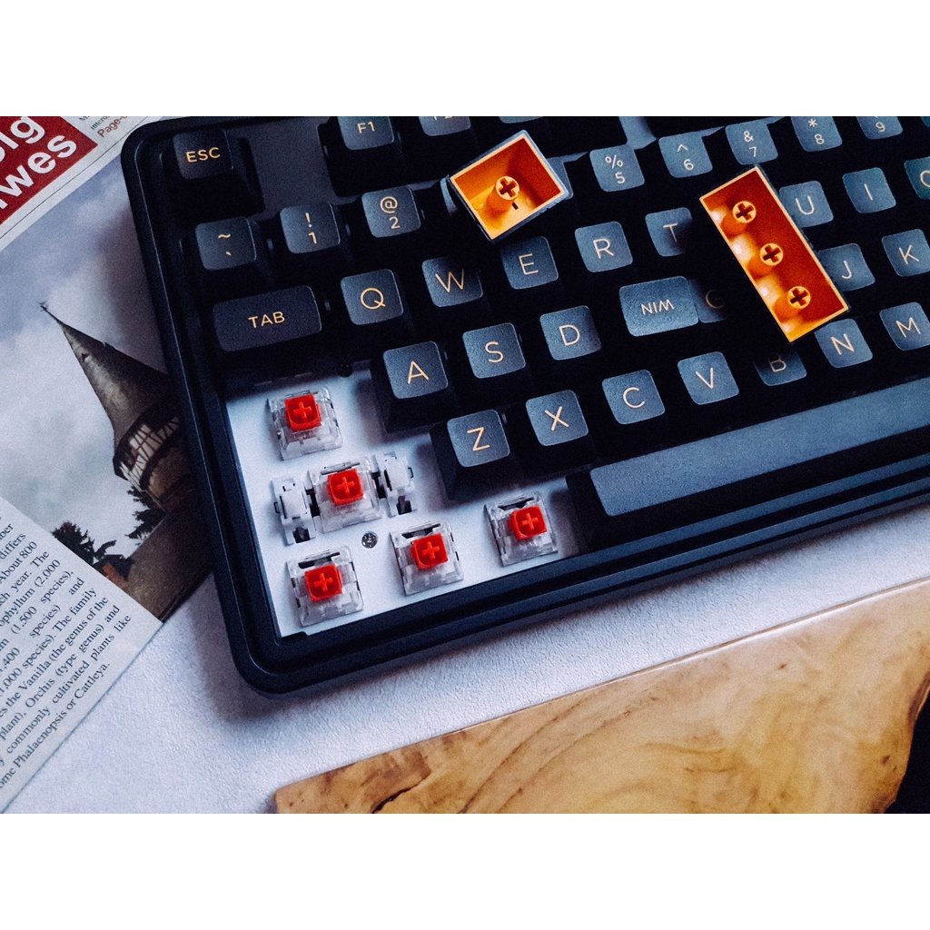 Bàn Phím Cơ FL-Esports CMK87 3 Mode Wireless Polar Night Black Kailh Box