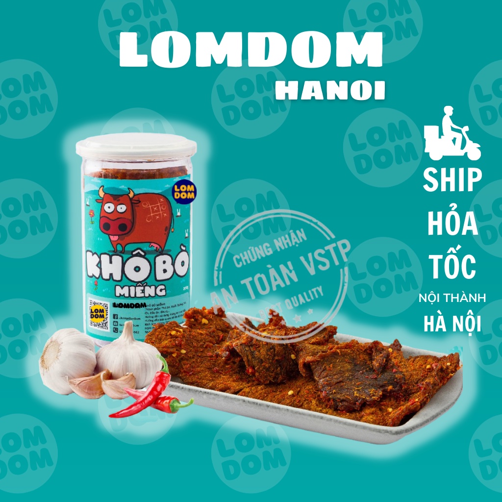 Khô bò miếng 200g LomDom food đồ ăn vặt Hà Nội vừa ngon vừa rẻ ...